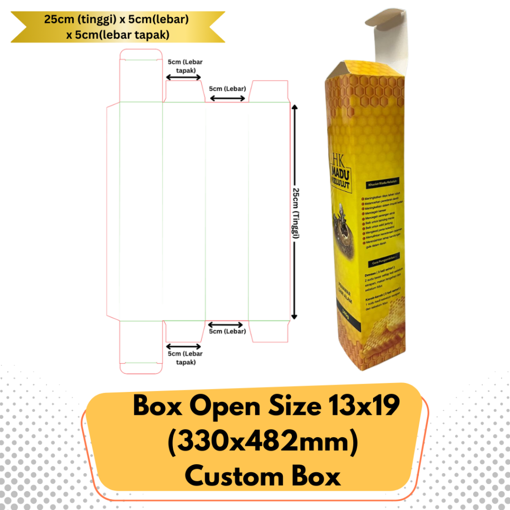 BOX OPEN SIZE 13×19 (330x482mm) CUSTOM BOX - Online Packaging Printing ...
