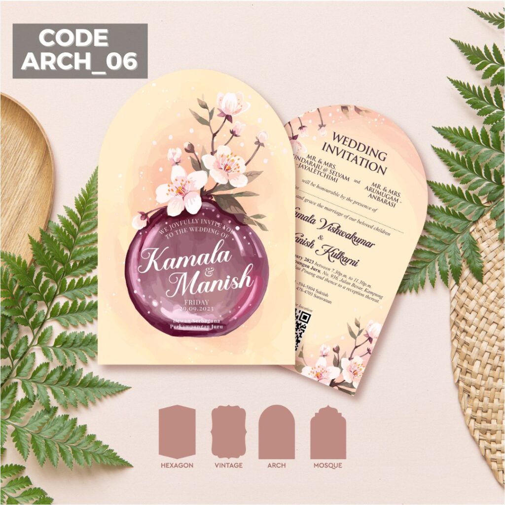 Kad Kahwin ARCH 4×6 Album 1 - Online Packaging Printing Solution